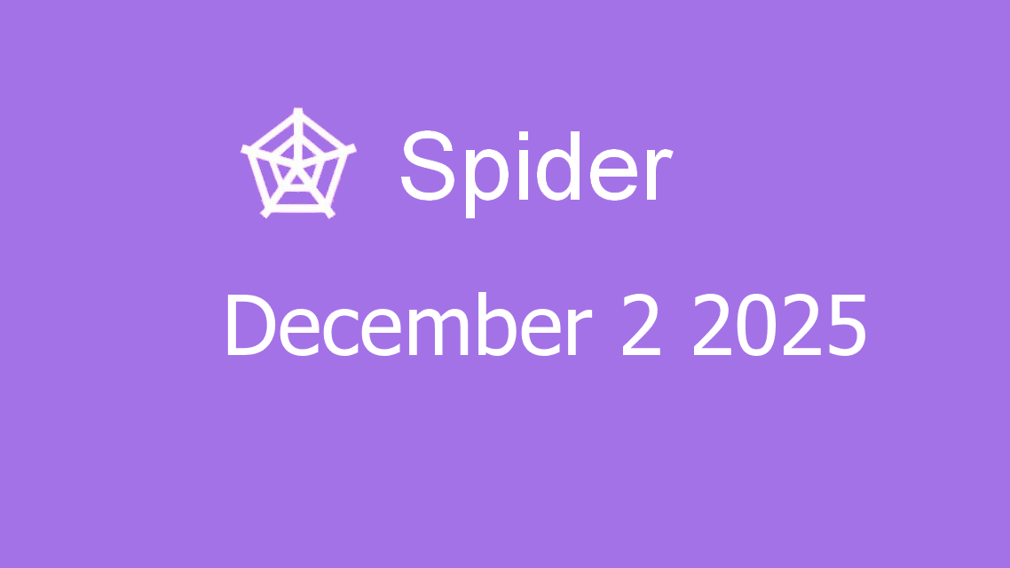Spider - December 02 2025 - Microsoft Solitaire Collection